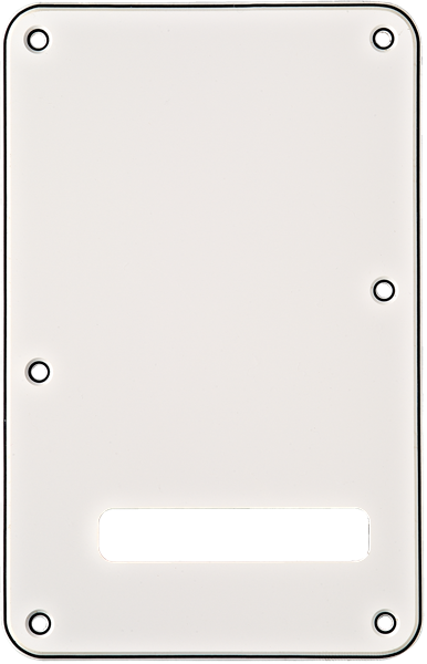 Fender Backplate, Stratocaster, White (W/B/W), 3-Ply